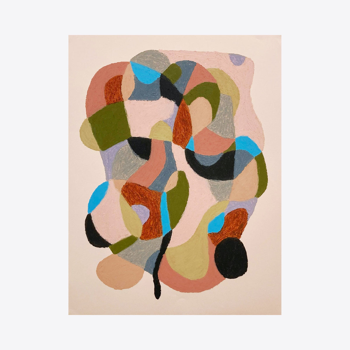 Olive, Rust, Blue on Dawn by Alicia Little – Curina